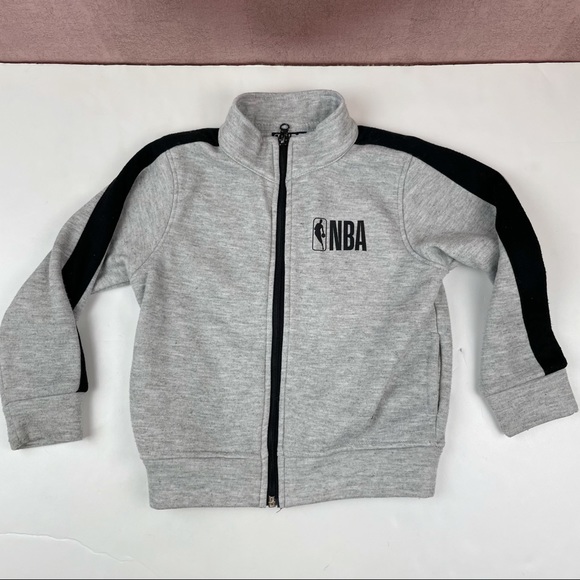 NBA | Jackets & Coats | Nba Black Gray Full Zip Sweater Jacket Small 4 ...